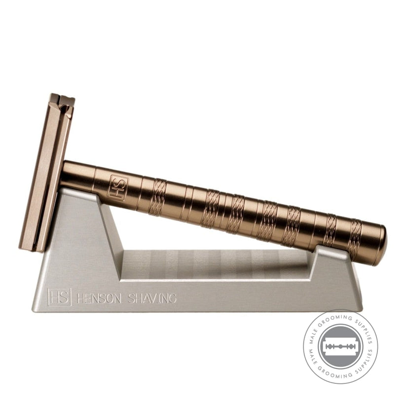 Henson AL13 Safety Razor V2.0 Tan | Double Edge Razor | UK – Male ...