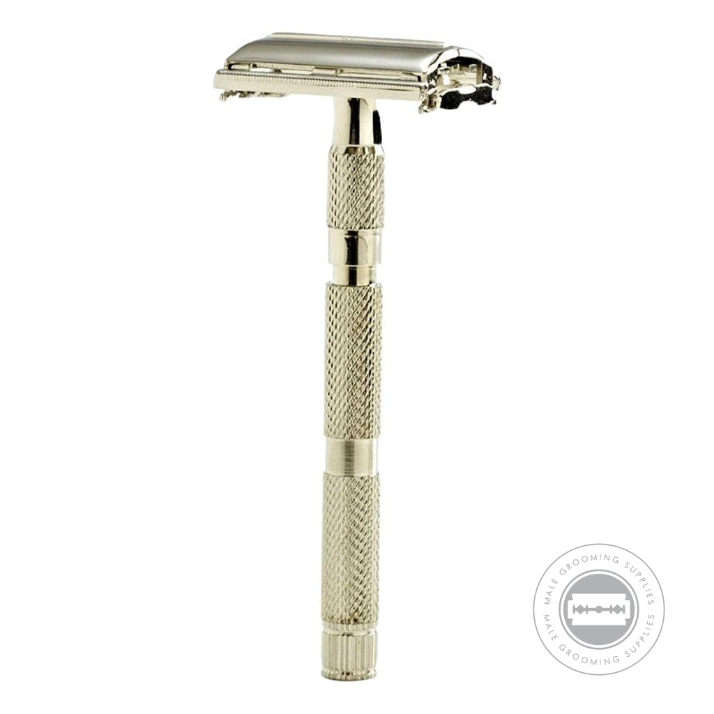 Parker 52 Twist-to-Open Double Edge Safety Razor – Male Grooming Supplies
